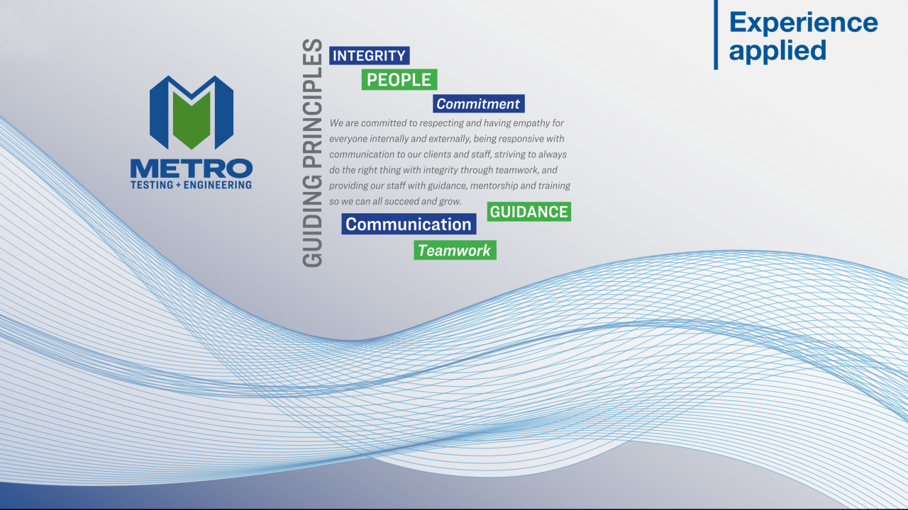 Our Guiding Principles - Metrotesting